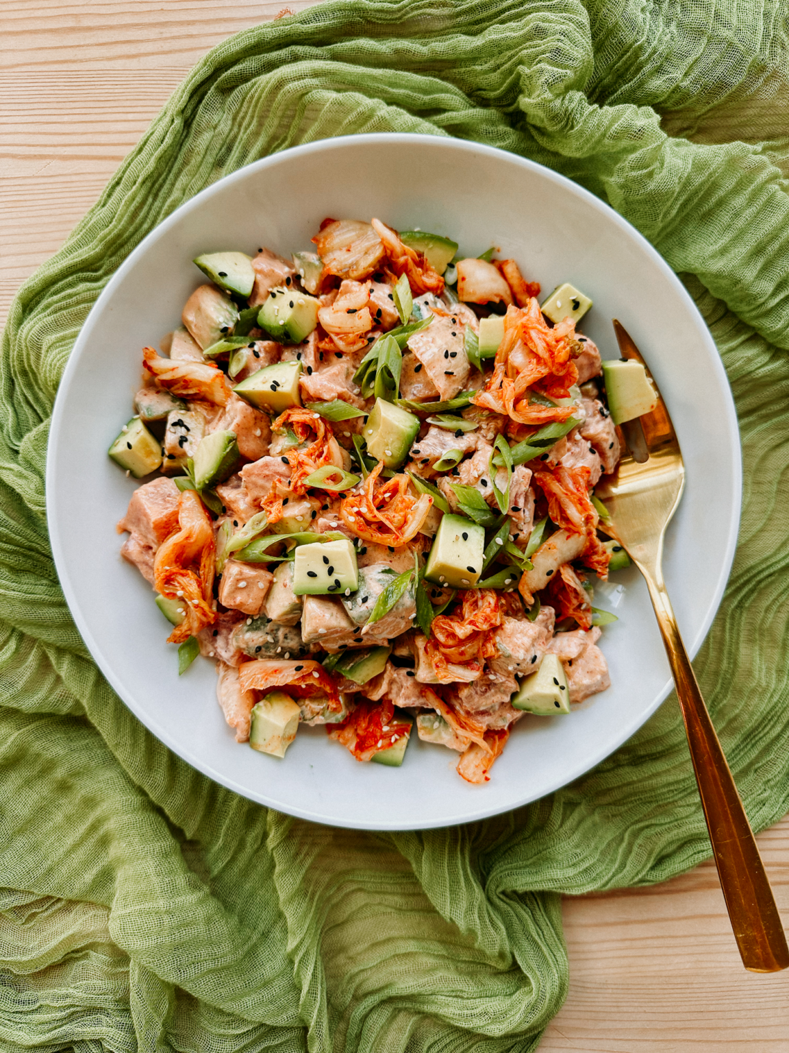 Spicy Kimchi Ahi Poke - Whip & Wander
