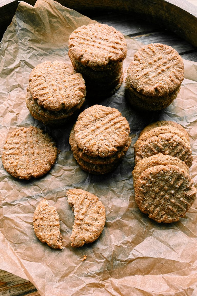 Almond Peanut Butter Cookies - Whip & Wander