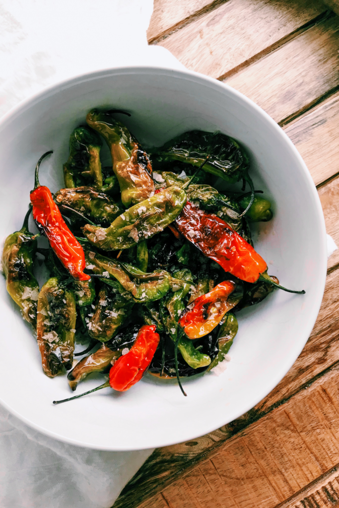 Blistered Shishito Peppers - Whip & Wander