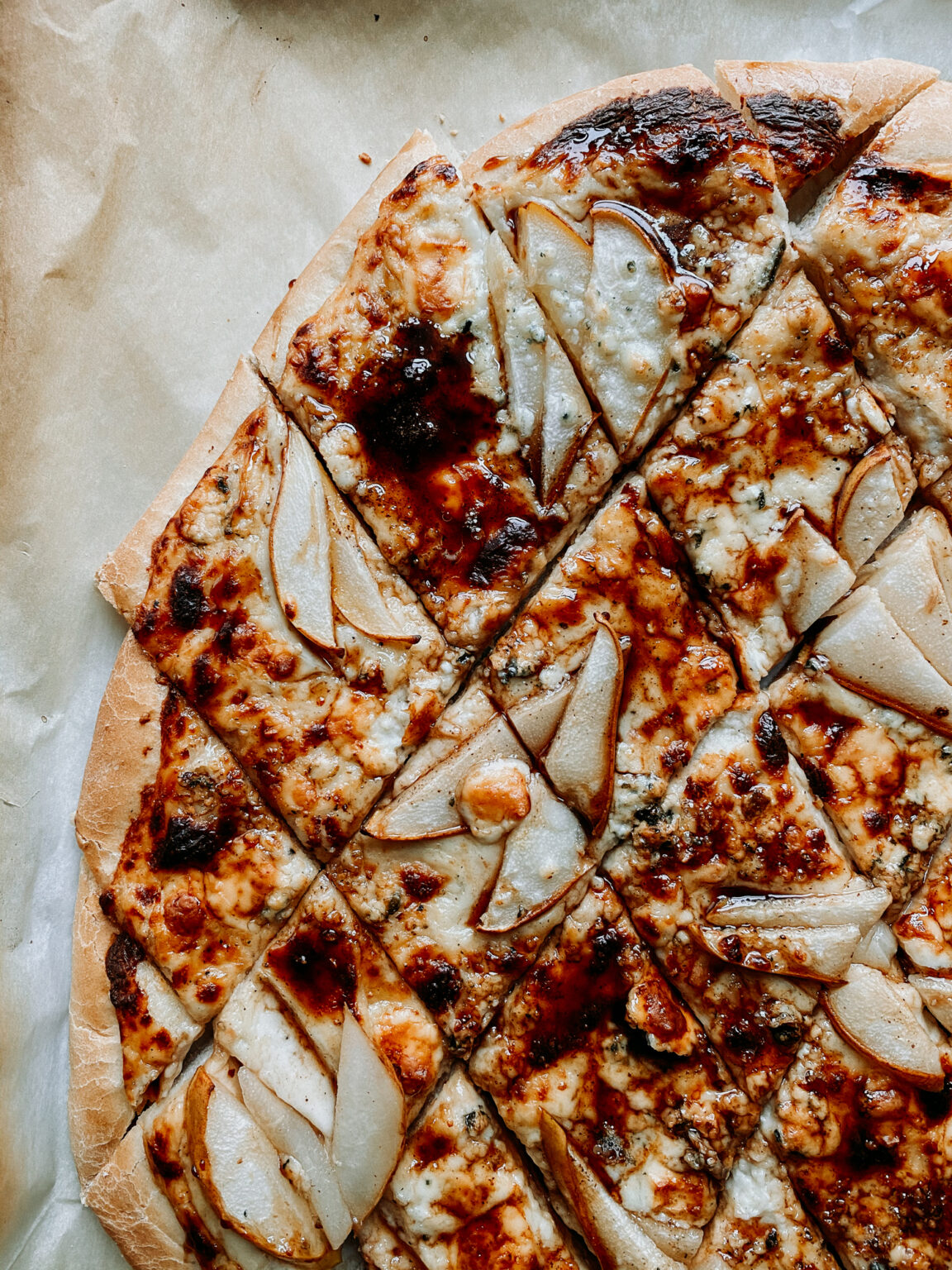 Pear and Blue Cheese Pizza - Whip & Wander