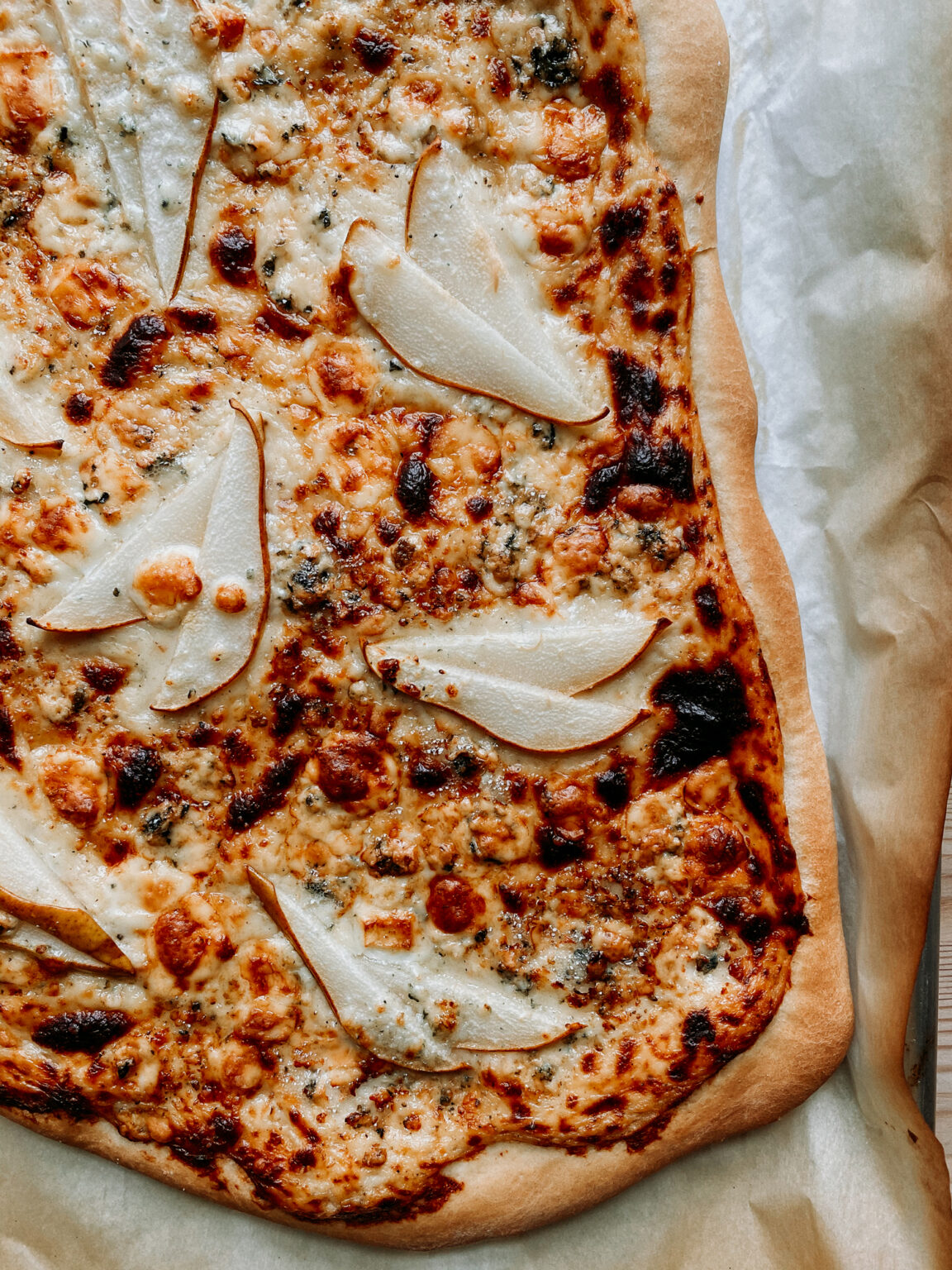 Pear and Blue Cheese Pizza - Whip & Wander