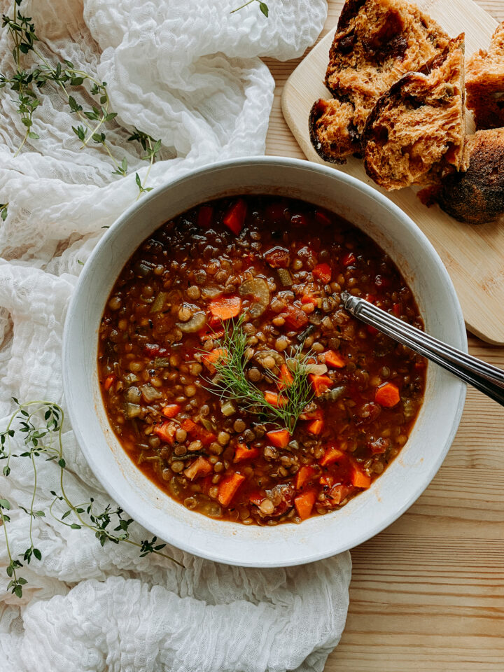 French Lentil Soup - Whip & Wander