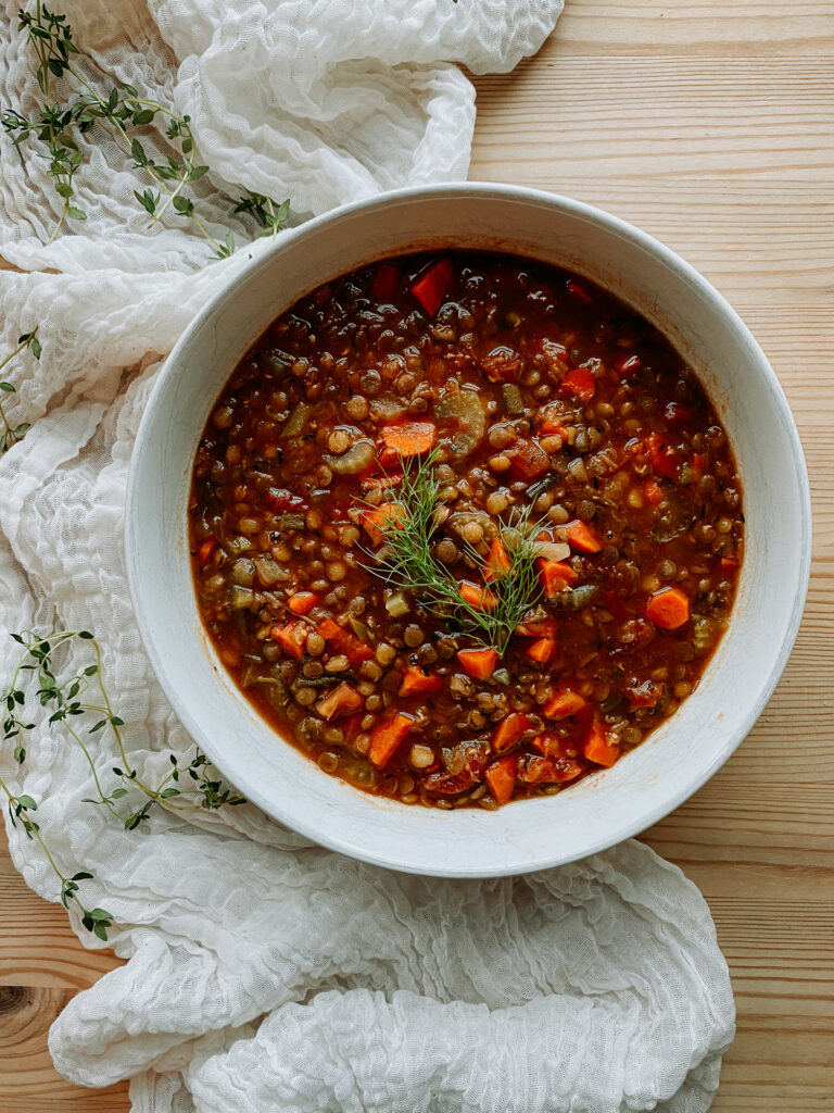 French Lentil Soup - Whip & Wander