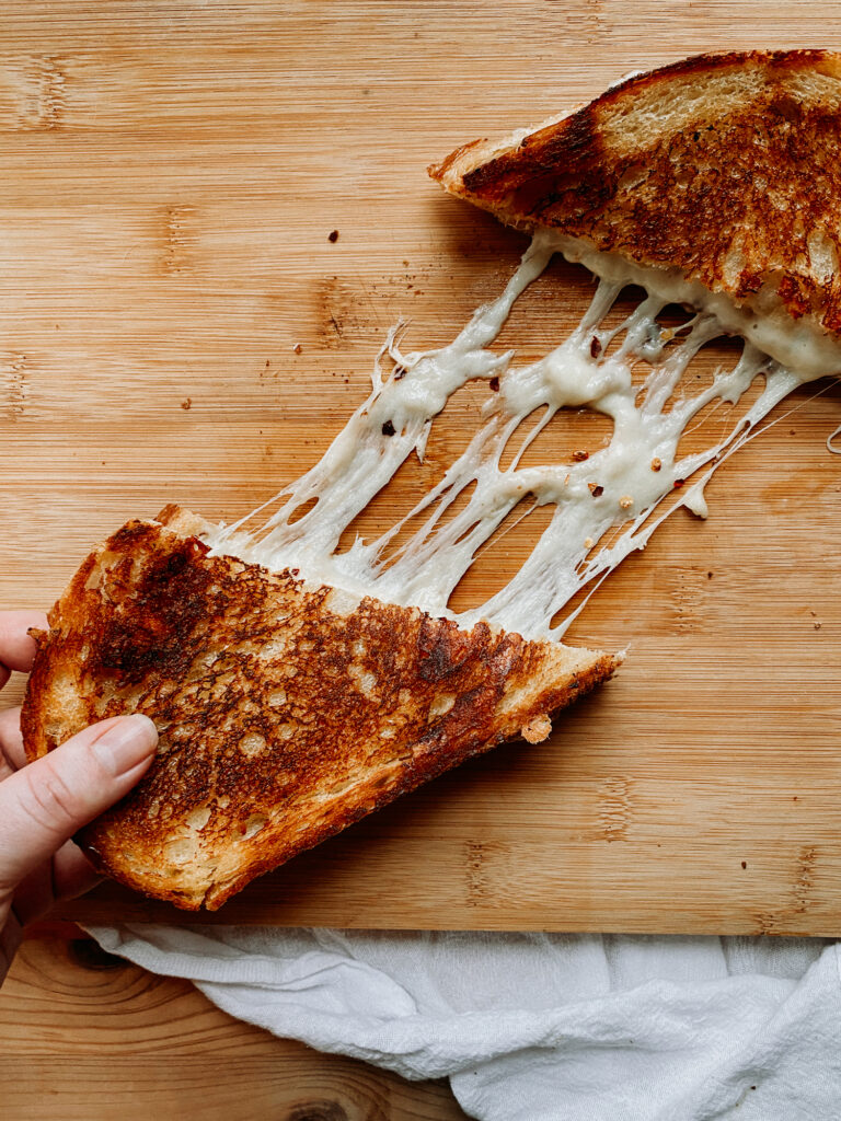Taleggio Grilled Cheese Sandwich with Red Pepper Flakes and Honey ...