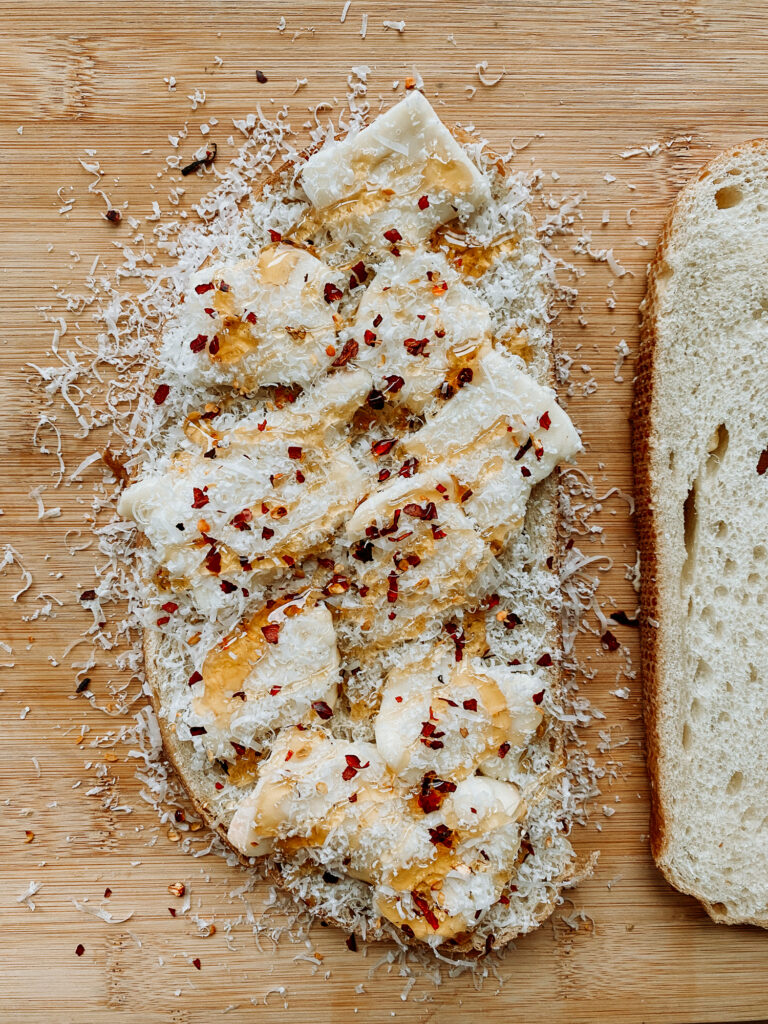 Taleggio Grilled Cheese Sandwich with Red Pepper Flakes and Honey ...
