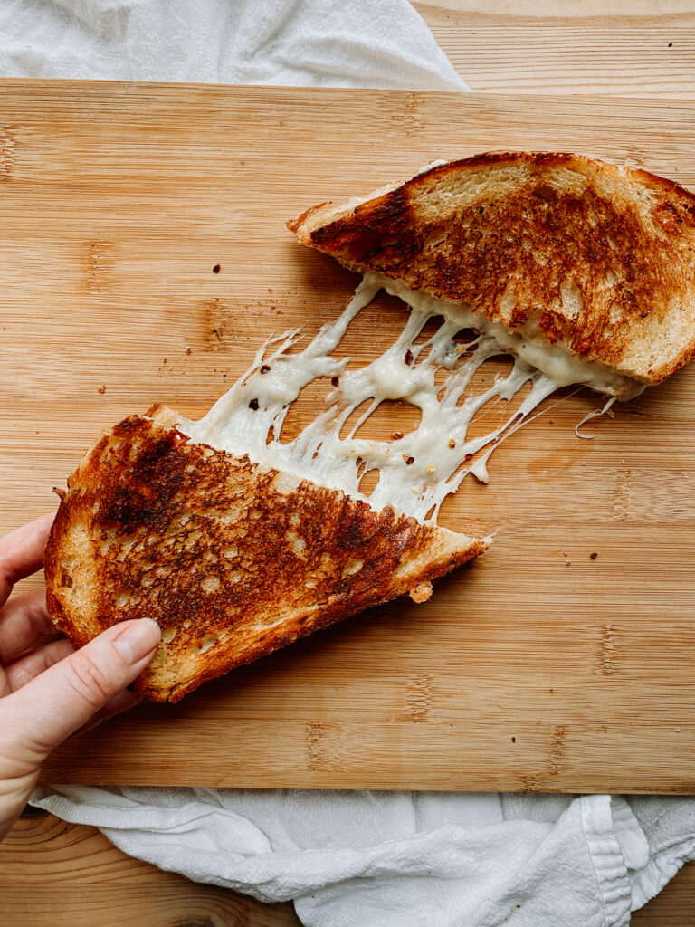 Taleggio Grilled Cheese Sandwich with Red Pepper Flakes and Honey ...