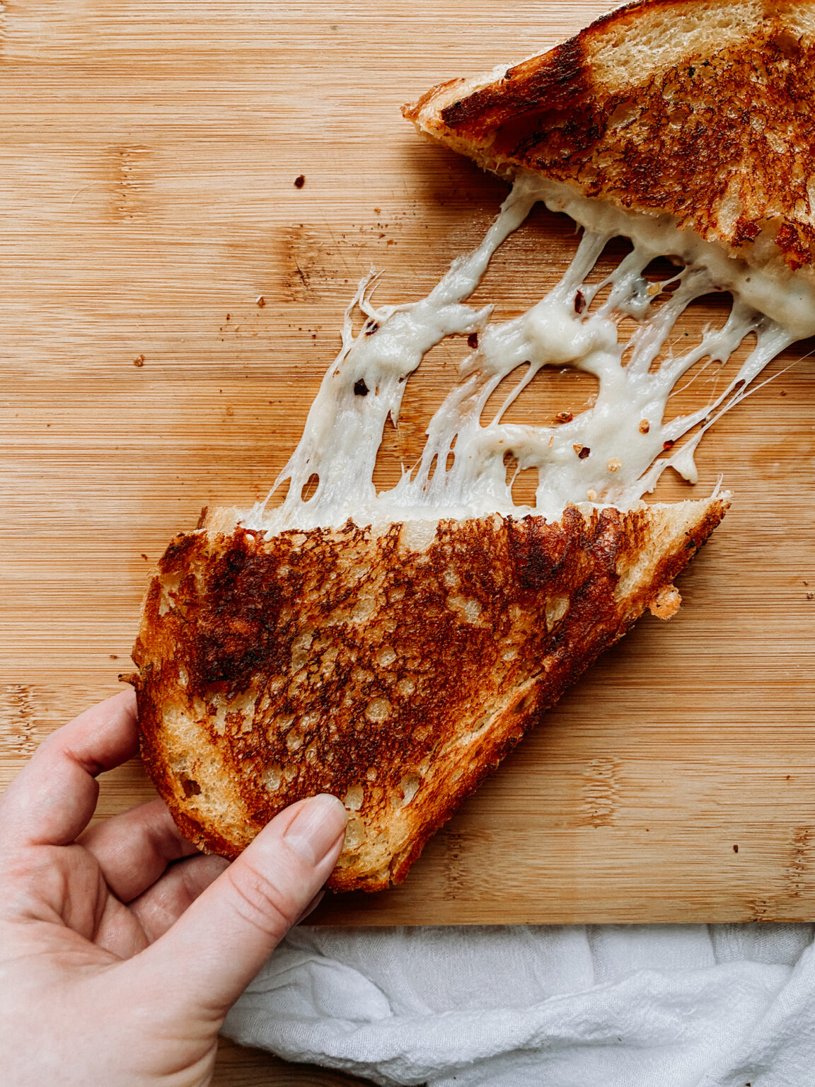 Taleggio Grilled Cheese Sandwich with Red Pepper Flakes and Honey ...