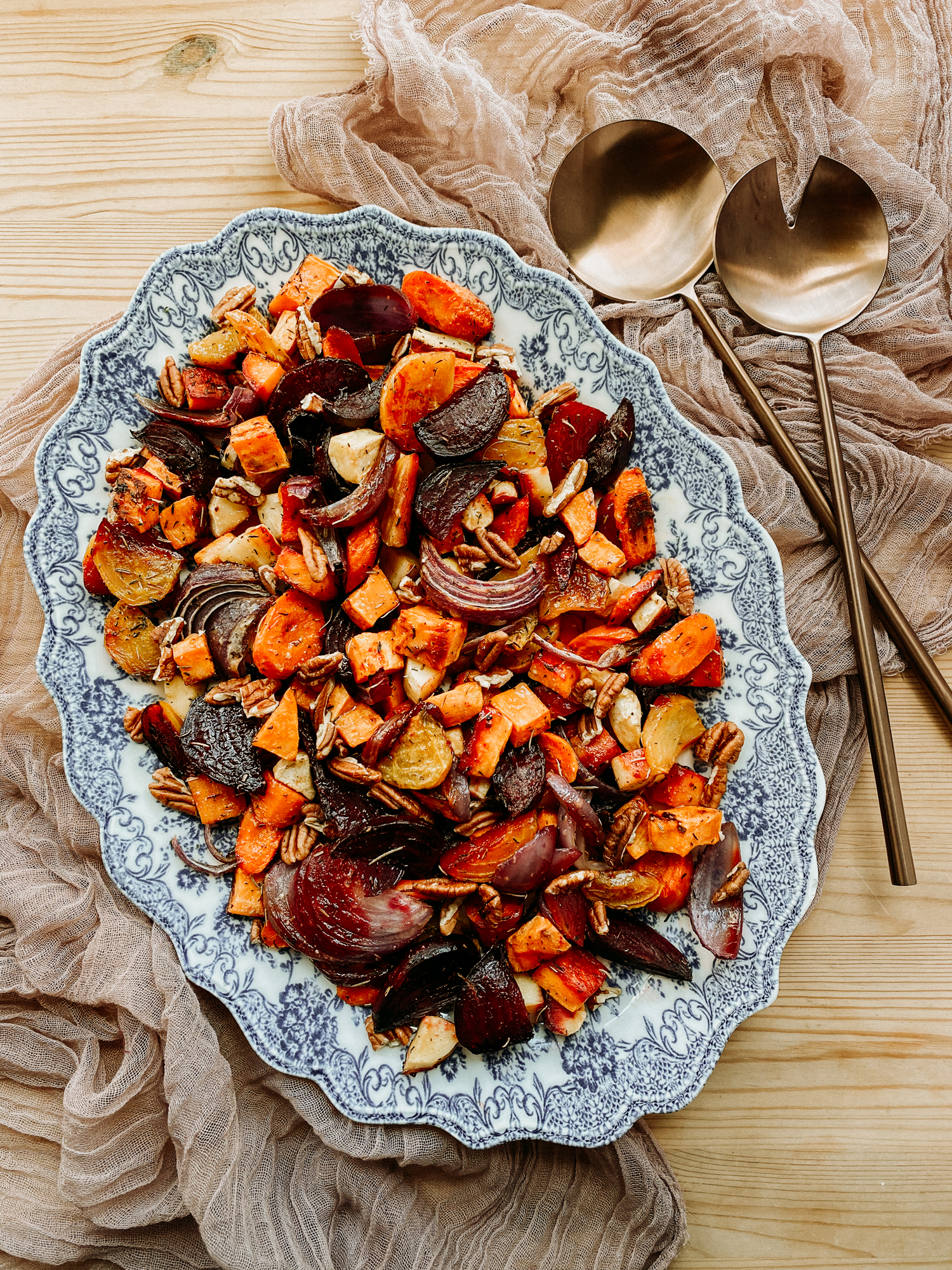 Roasted Root Vegetables with Cider Vinaigrette - Whip & Wander