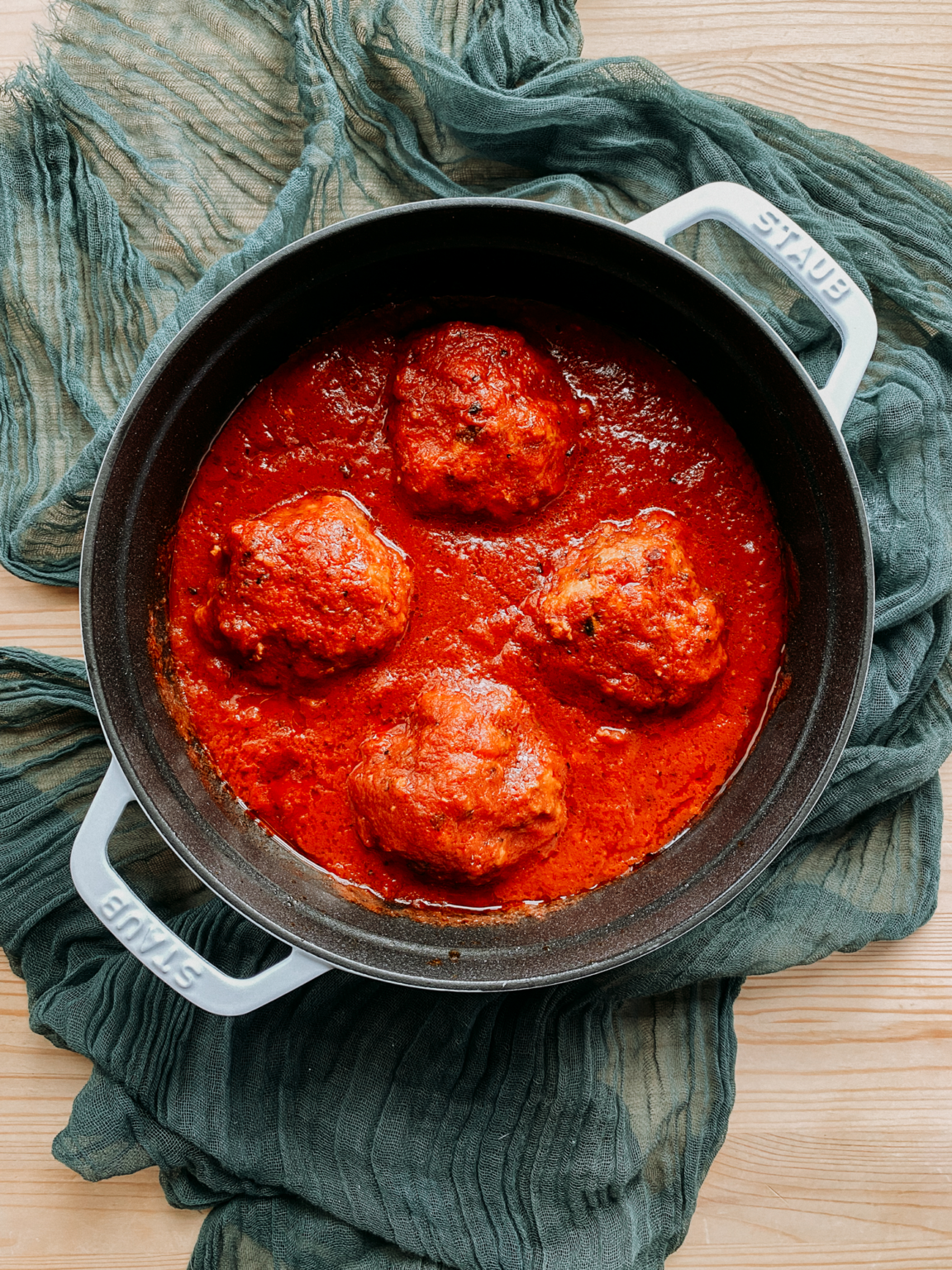 Jumbo Meatballs with Marinara - Whip & Wander