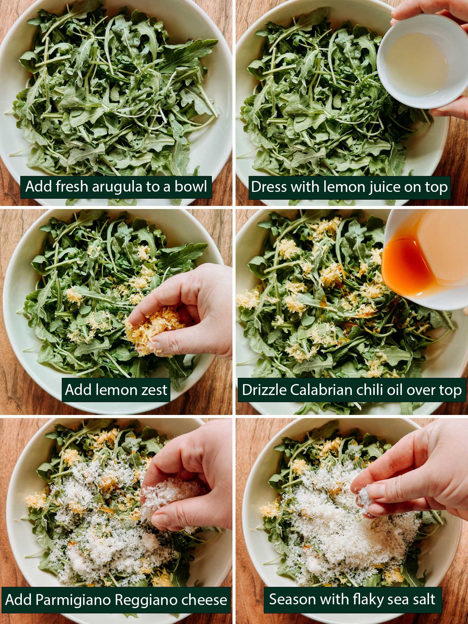 Arugula Salad with Calabrian Chili Oil, Lemon, and Parmesan - Whip & Wander